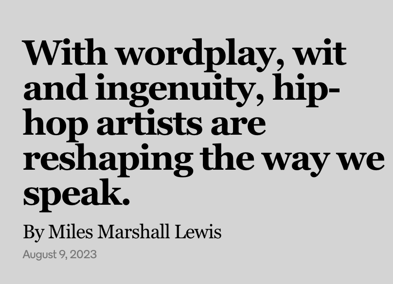 HIP-HOP AT 50: WILDIN' WITH MILES MARSHALL LEWIS
